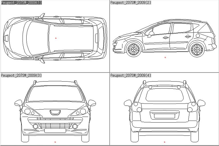 MISCELLANEOUS DATA STORAGE 2 for CAD Drawings: [JWS/DWG] PEUGEOT 207 SW ...