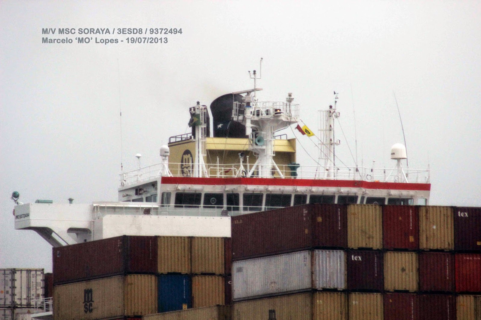 Santos Shiplovers: M/V MSC Soraya / 3ESD8 - Suspendendo de Santos - 19 ...