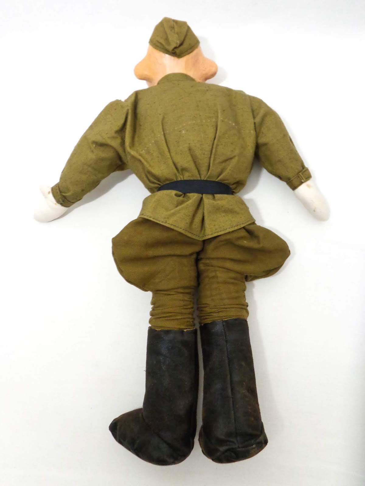 RARE VINT USSR SOVIET ARMY HAND PAINTED PAPER MACHE DEFENDER DOLL W ...