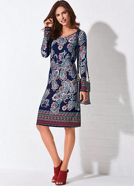 £29.00 Border Print Dress ~ clothes words
