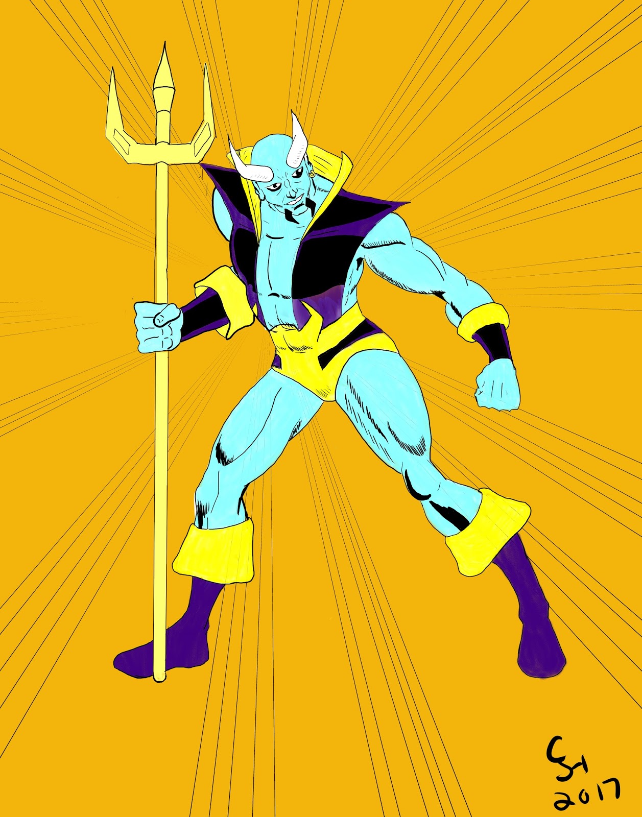 Coreys Comic Art: Blue Devil