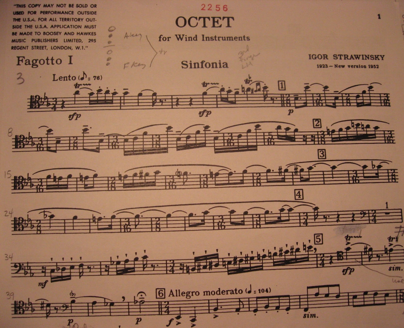 Bassoon Blog: Stravinsky Octet for Wind Instruments