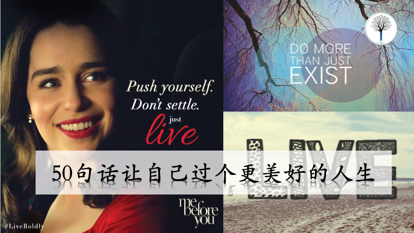 看了 Me Before You 是不是感触良多？50句话让自己过个更美好的人生 Leesharing