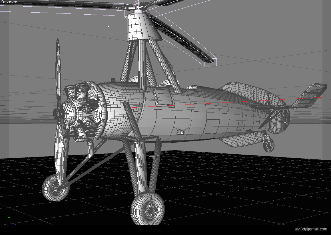AUTOGIRO CIERVA C30 | Alvi JimGo, Diseño 3D en Zaragoza