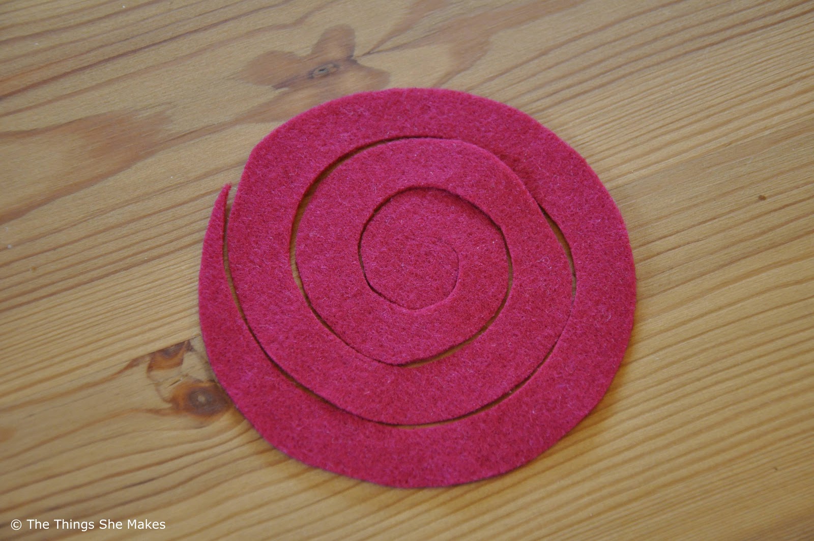 Felt Flower Hanging Heart | The Things She Makes