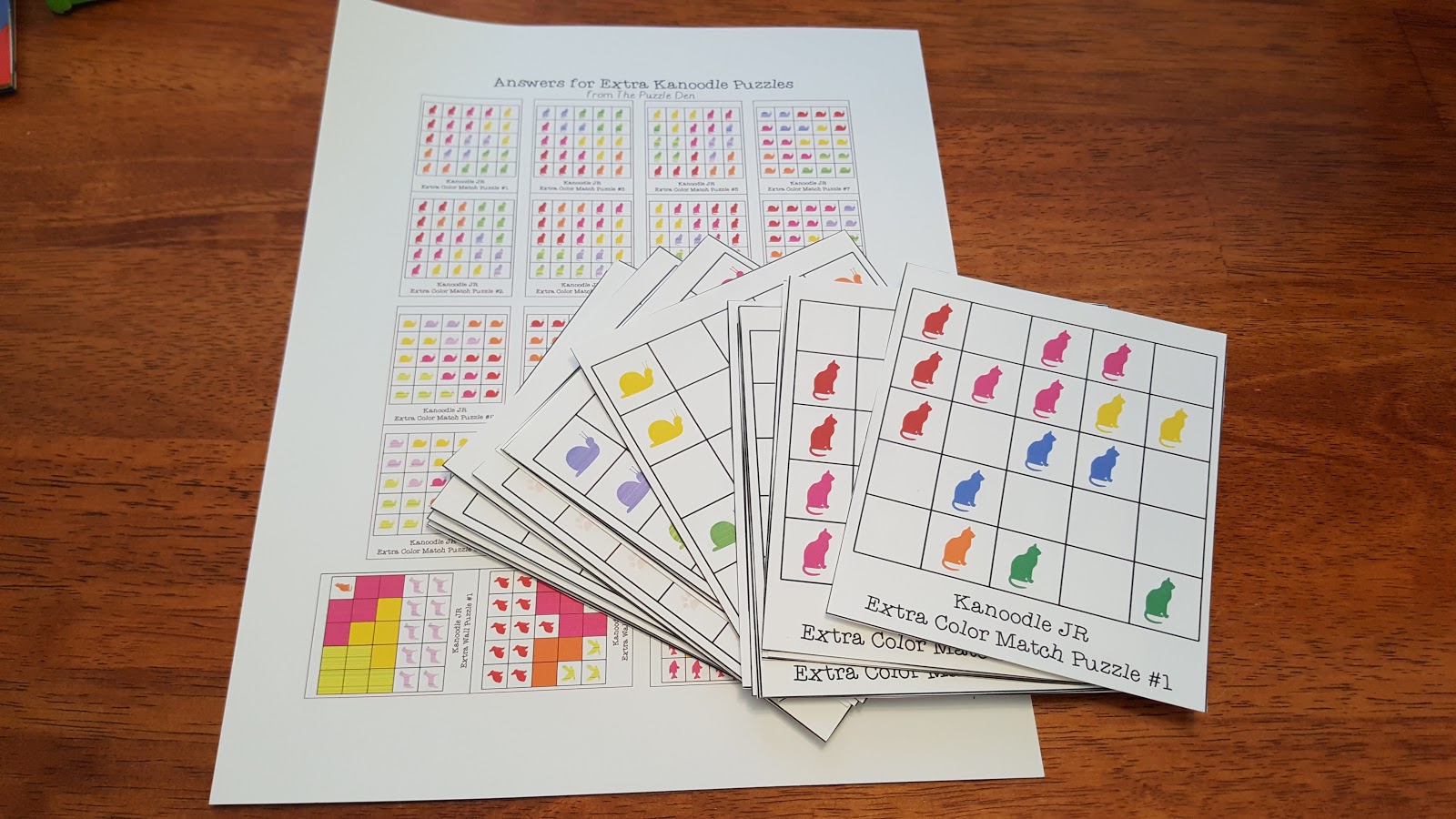 The Puzzle Den: Kanoodle JR Extra Challenges