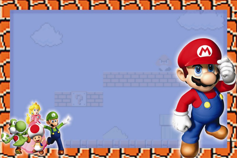 Tarjetas de mario bros de cumpleaños - Imagui