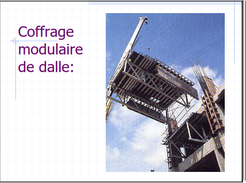 Les Types de Coffrage ~ génie civil