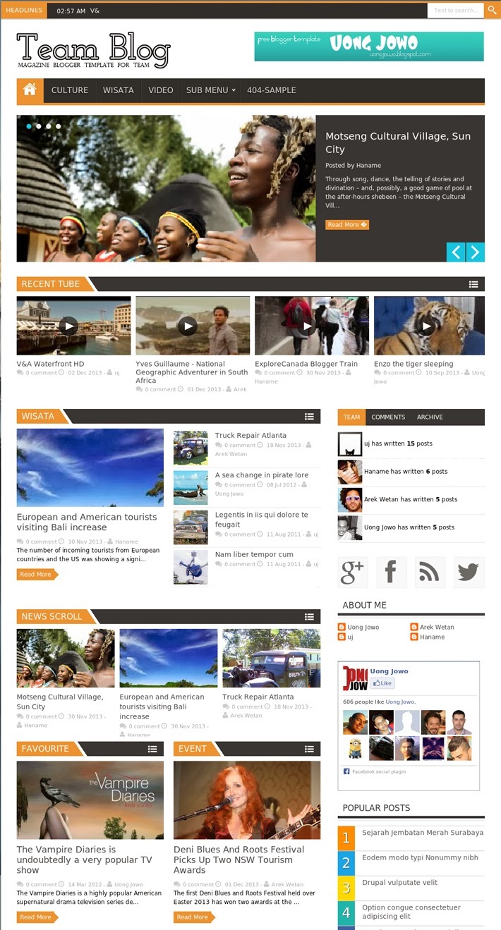 [Templates] Team Blog Magazine Responsive Blogger Template - Giao diện ...