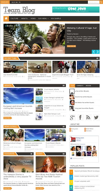 [Templates] Team Blog Magazine Responsive Blogger Template - Giao diện ...