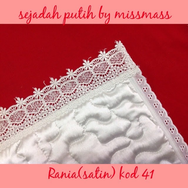 Sejadah Putih By Missmass Collection: Jenis-jenis renda untuk sejadah ...