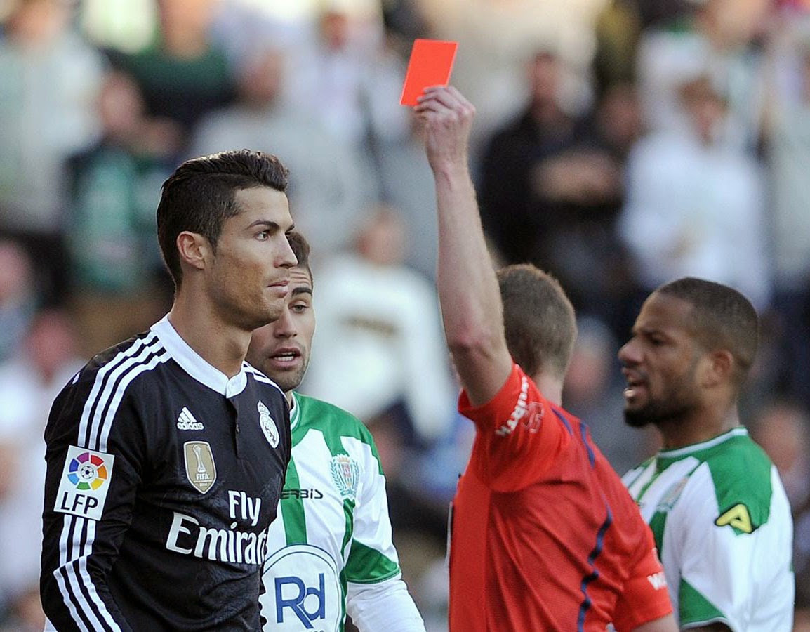 Cordoba vs Real Madrid: Cristiano Ronaldo Red Card Incident - Soccer ...