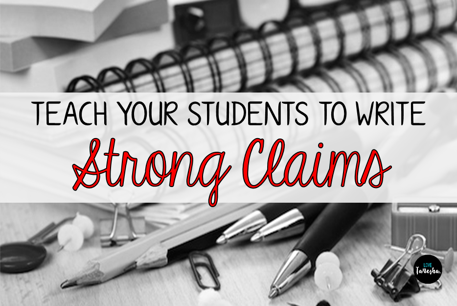 Secondary Writing: Let’s Make a Claim – Tanesha B Forman