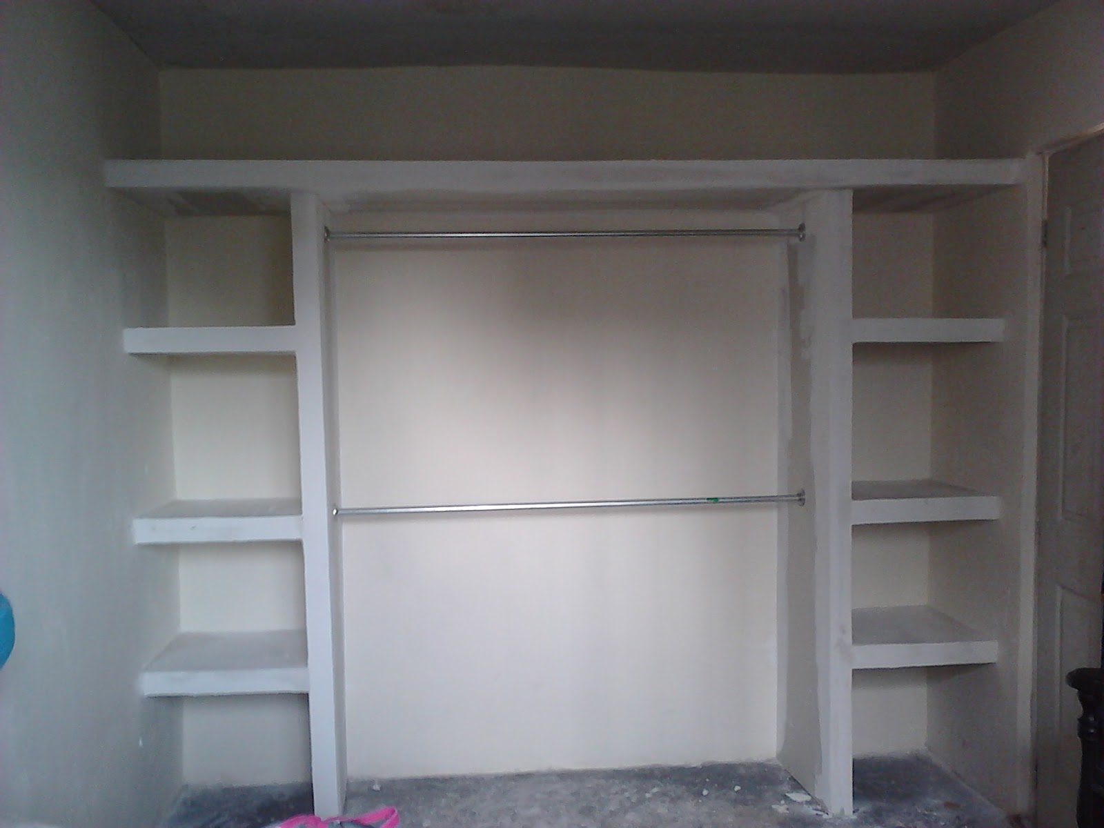 Diseño de armario para dormitorio, Closet de tablaroca, Closet de pared