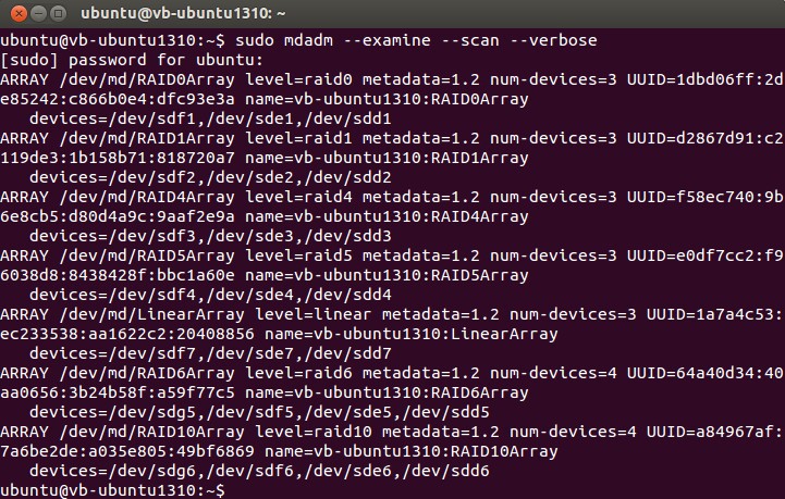 Ubuntu mdadm その28 - すべての物理ボリュームの情報を表示する - kledgeb