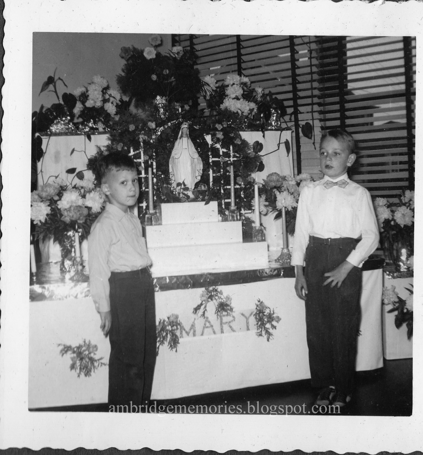 Ambridge Memories: Kindergarten May Altar and procession, Divine ...