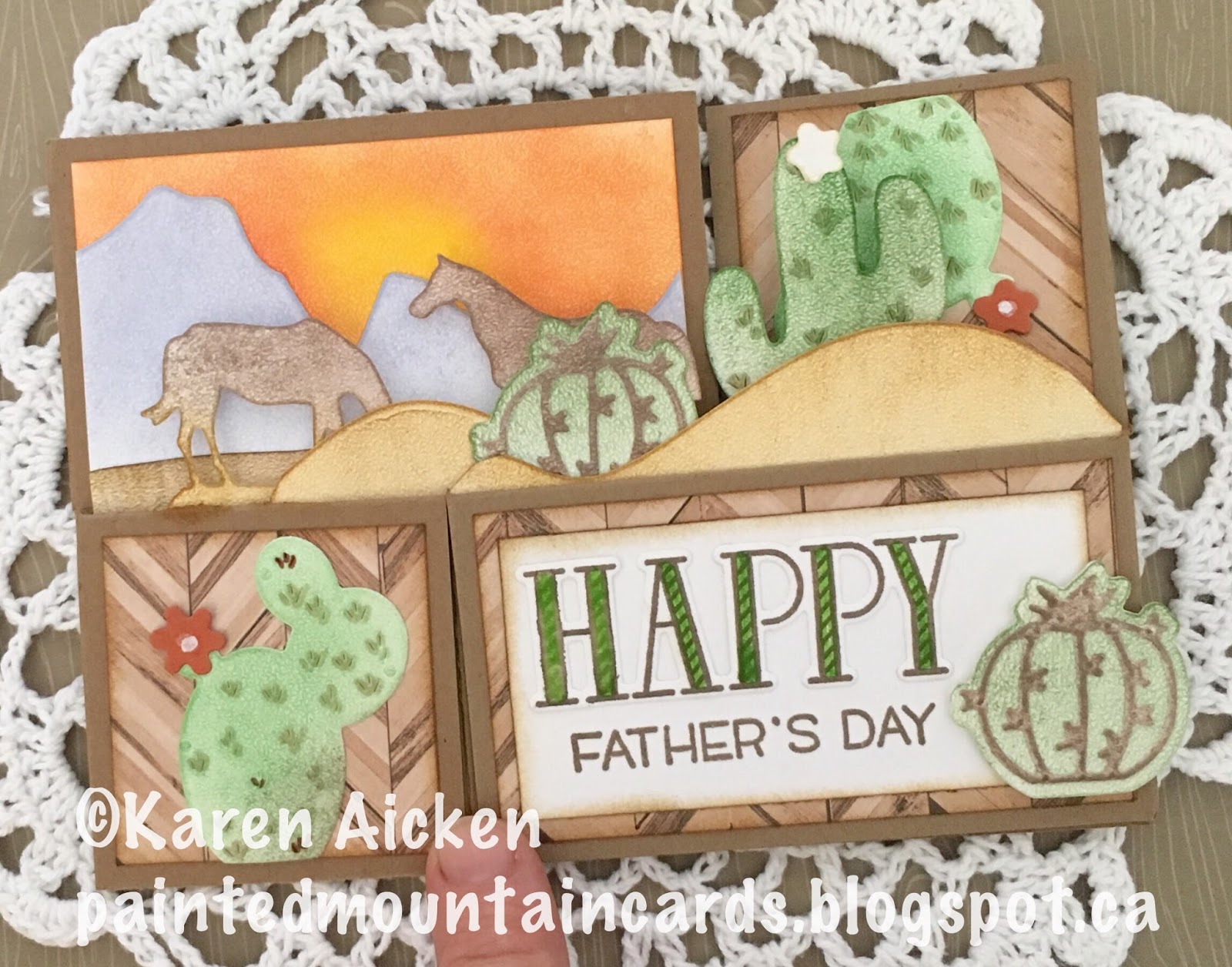 Painted Mountain Cards: Father's Day Box Card