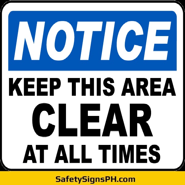 Keep Clear Signs - SafetySignsPH.com Philippines