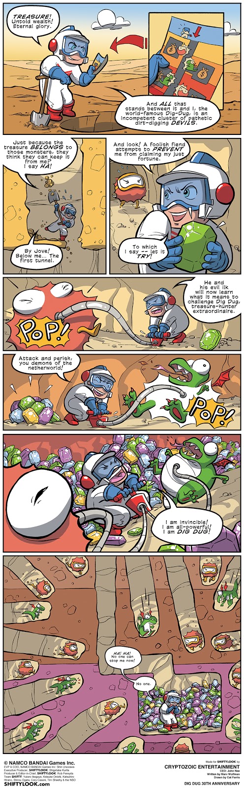 Blue Sky GIS: Maps in comics: Dig Dug at 30 two-fer