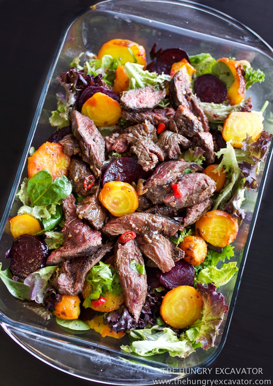 The Hungry Excavator: "Aussie Salad" with Grilled Kangaroo, Roasted ...