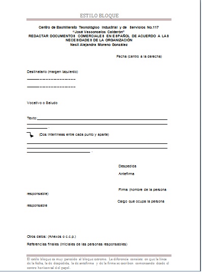 NESLI: ESTILOS DE LA CARTA