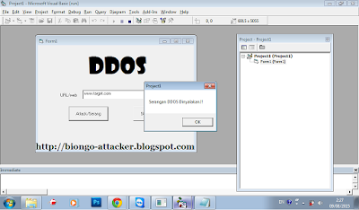 Tutorial membuat ddos simple dengan visual basic 6.0 - Biongo Attacker