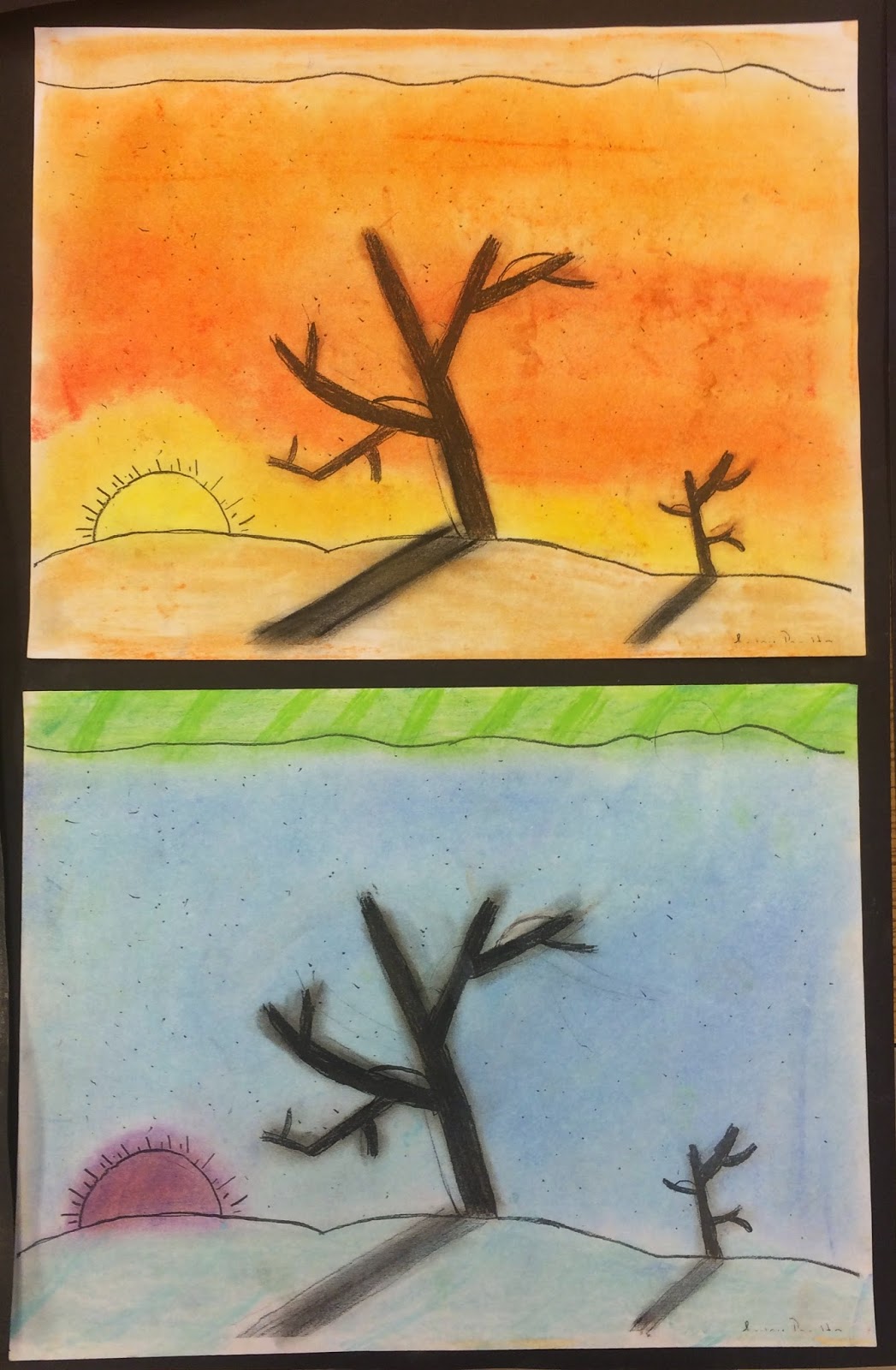 The Art Studio at Cooper Dual Language Academy: Monet Opposite Color ...