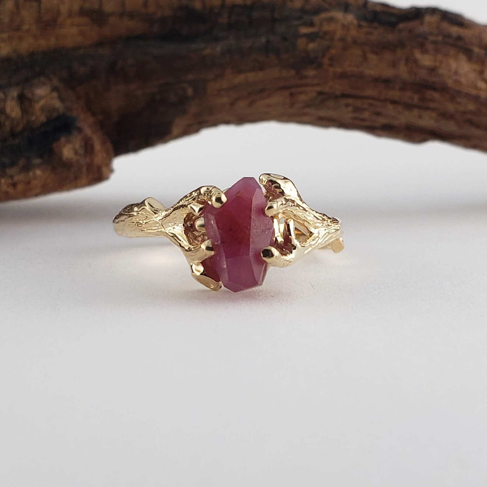 Uncut Ruby Ring