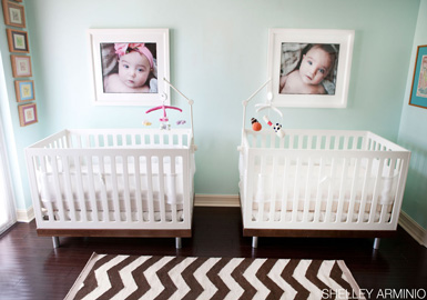 belle maison: Reader Room Design: A Chic Nursery for Twins