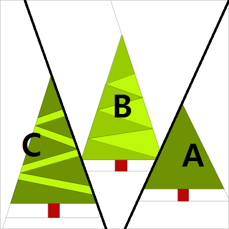Christmas Trees block pattern | Projektownia Jednoiglec