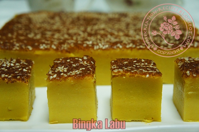 HomeKreation - Kitchen Corner: Bingka Labu (Baked Pumpkin Kuih)