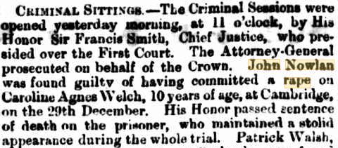 Thomas J. Nevin | Tasmanian Photographer: Prisoner John NOWLAN alias ...