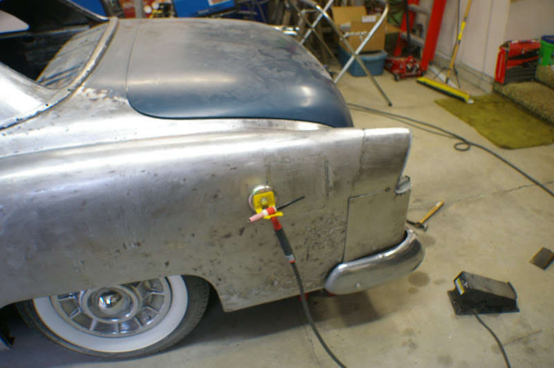 Schaefer 64: '55 Chevy Tail-lights and Extended quarters on Trevor's '53