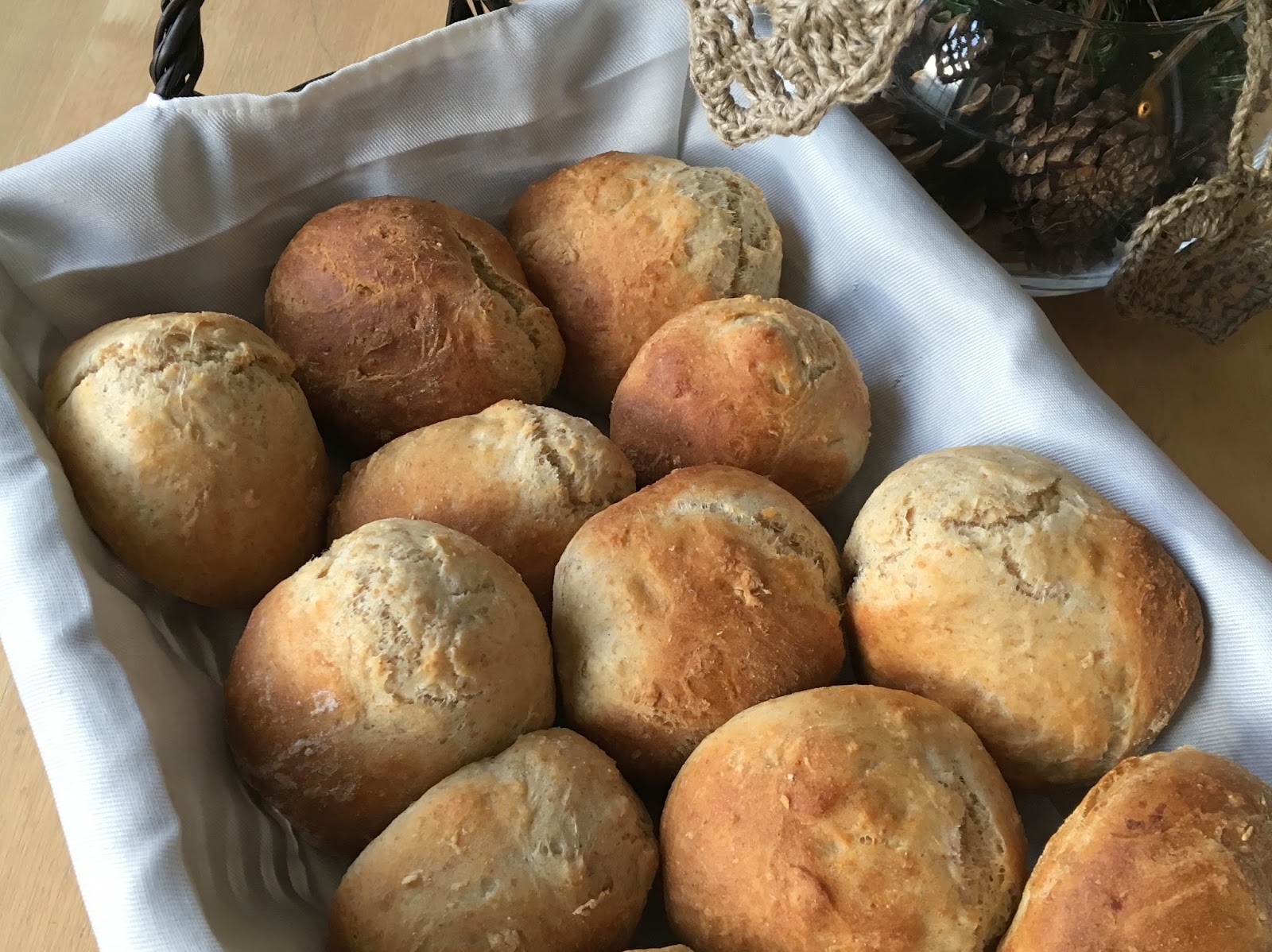 Bagning med Budget mm.: Boller med risengrød