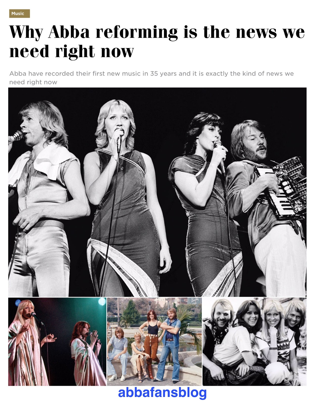 ABBA Fans Blog: Abba Article