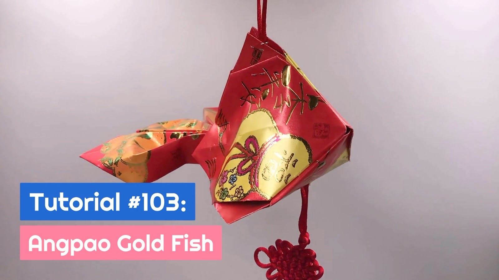 Tutorial #103: Angpao Gold Fish 新年紅包金魚摺紙吊飾 | The Idea King