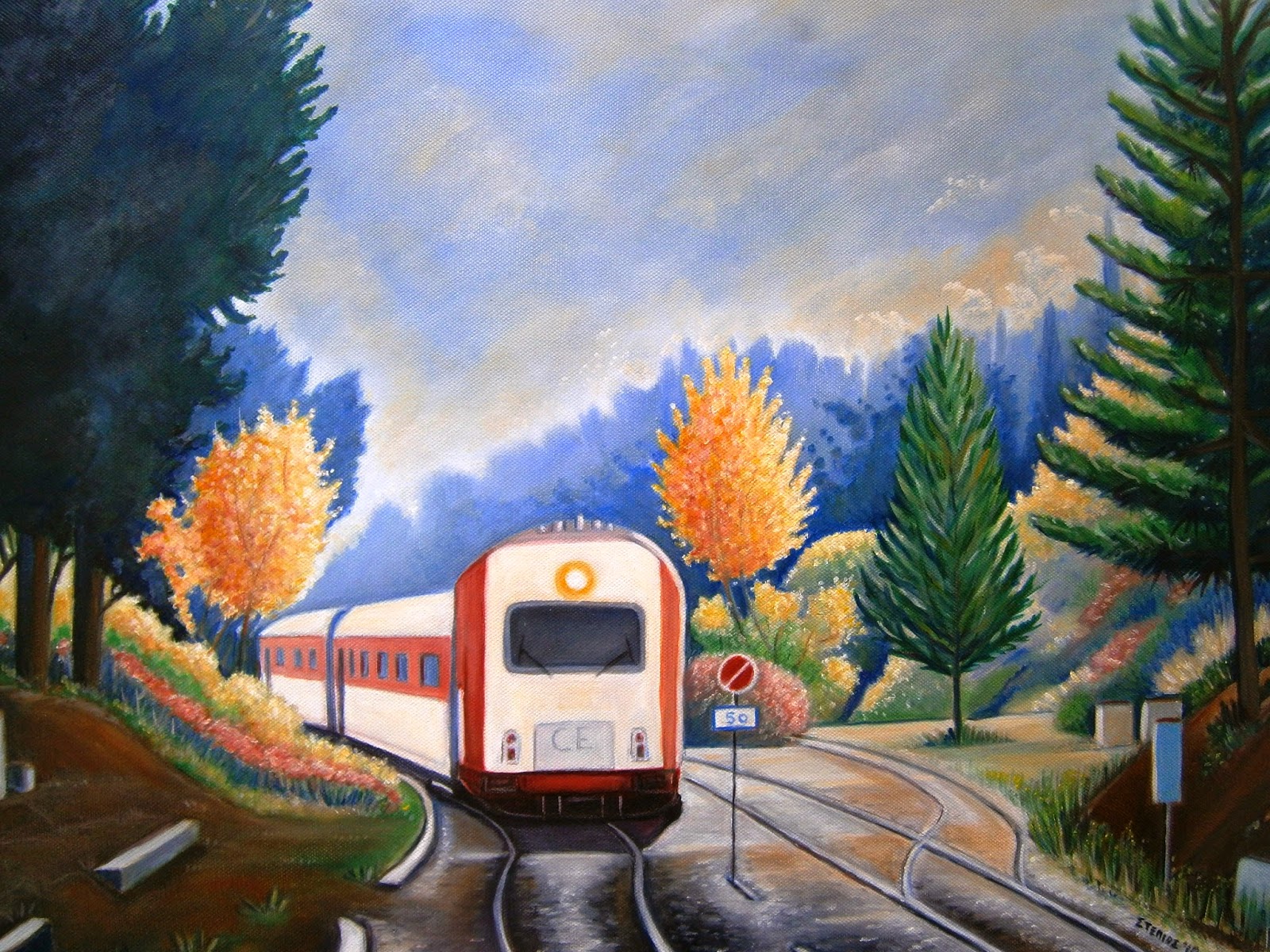 MYSTELIOSART & PAINTING BLOG: ΔΙΑΔΡΟΜΗ ΜΕ ΤΡΕΝΟ