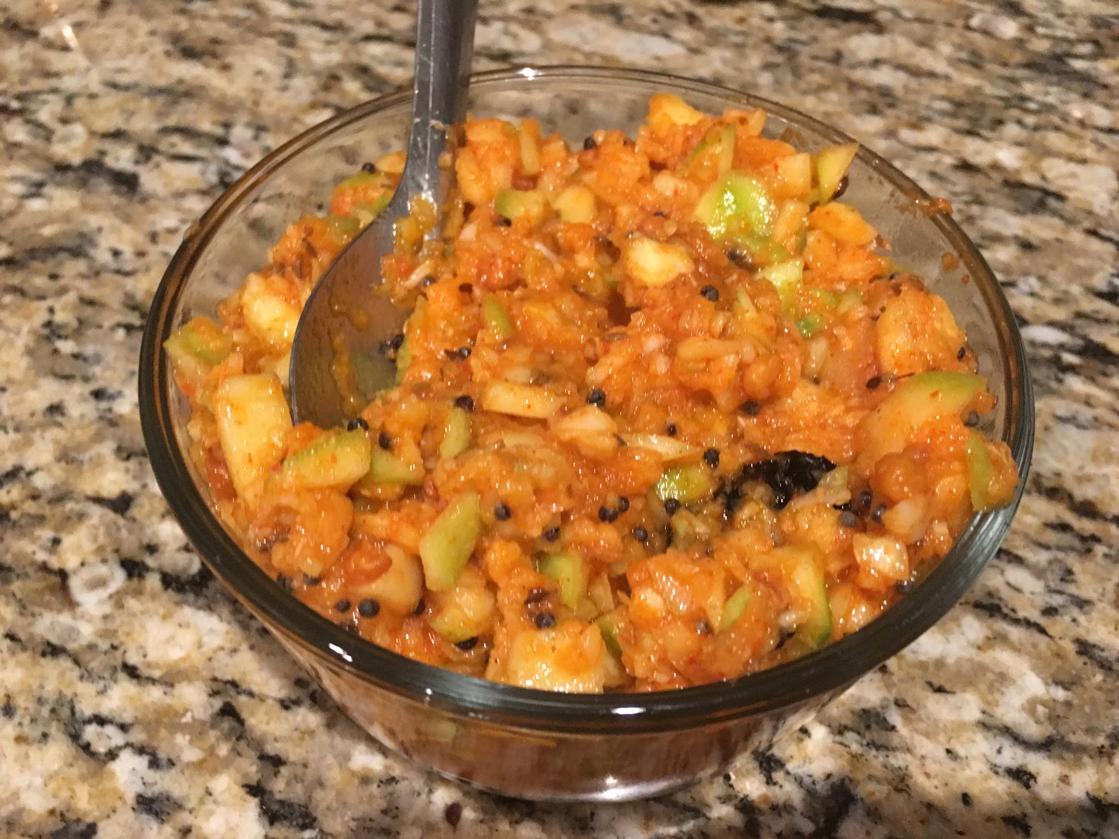Raw Mango chutney/Pachi mamidi pachadi