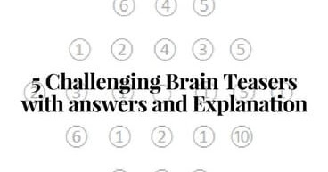 5 Challenging Brain Teasers For Adults With answers and Explanation ...