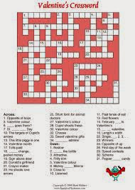 Valentine's Crossword Hard - Difficult Level