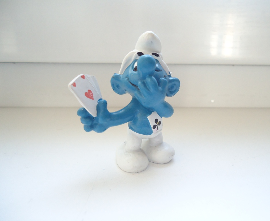 Vintage Smurf Figures: Card Player Smurf Figure Peyo Schleich W.Germany ...