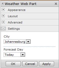 Ghecko+: How To: SharePoint 2010 Weather Web Part