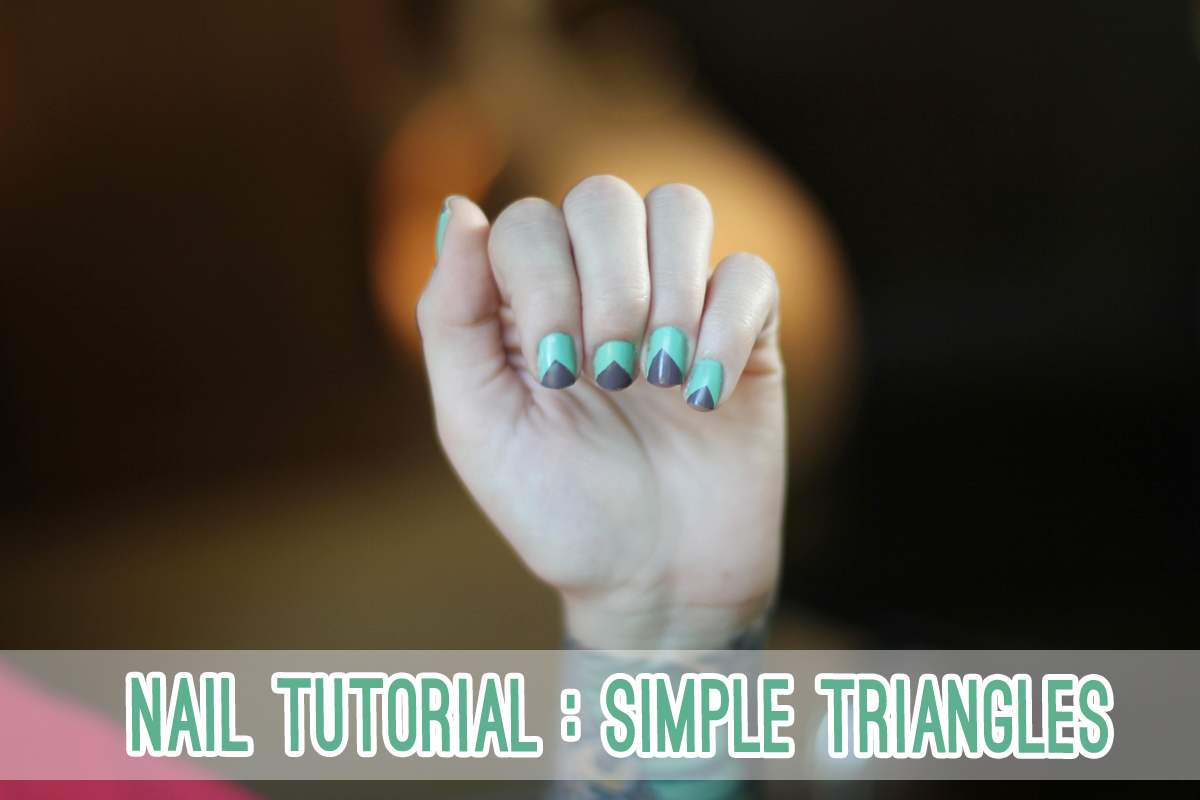 Nail Tutorial: Simple Triangles! - THE DAINTY SQUID