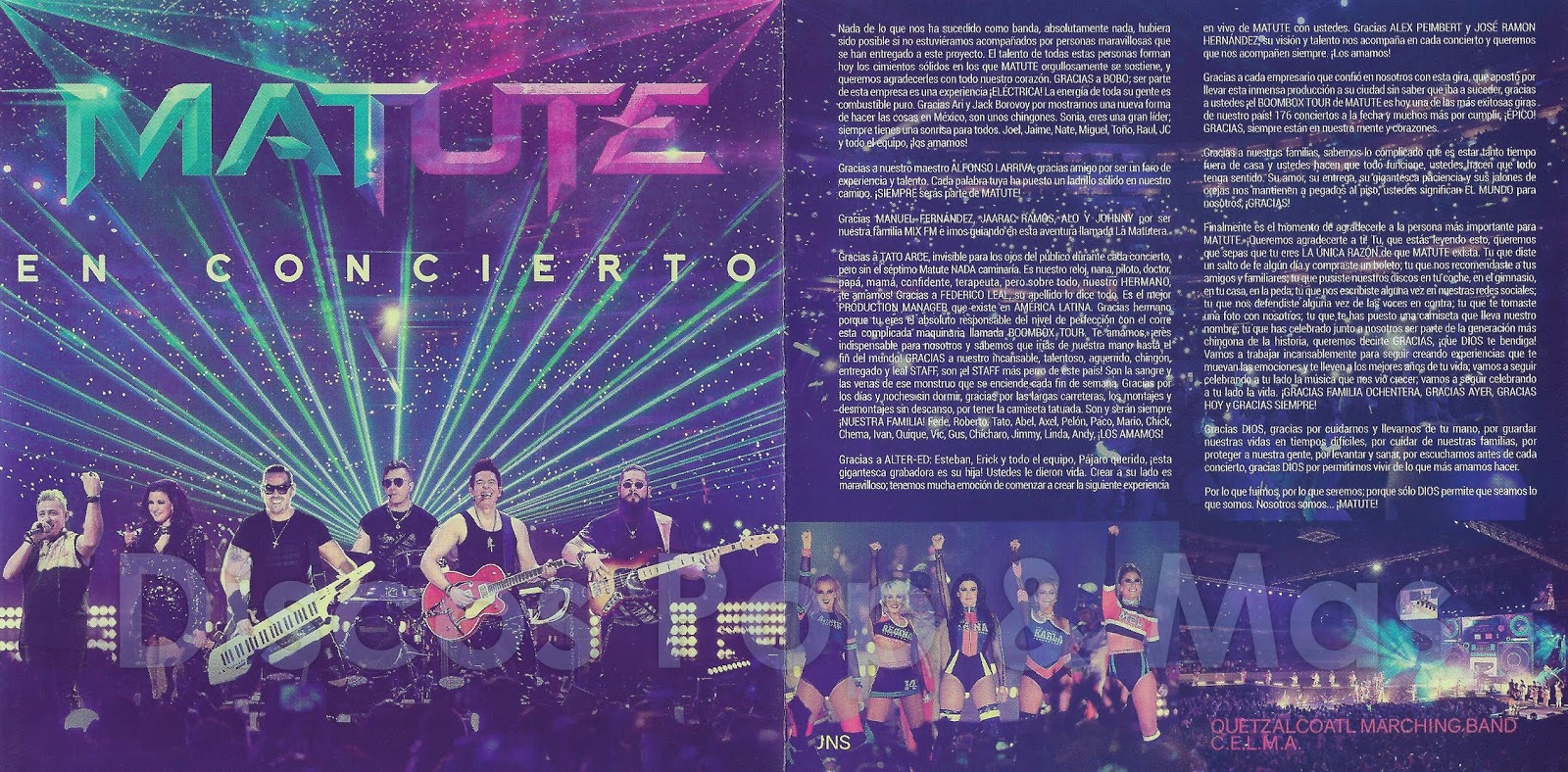 Discos Pop & Mas: Matute - Matute en Concierto Desde la Arena Ciudad de ...