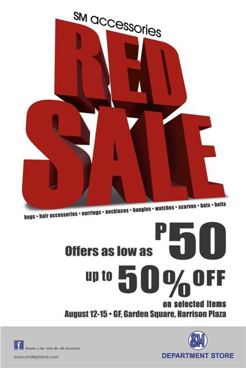 Brew of The Day: SALE ALERT - SM ACCESSORIES RED SALE AT HARRISON PLAZA
