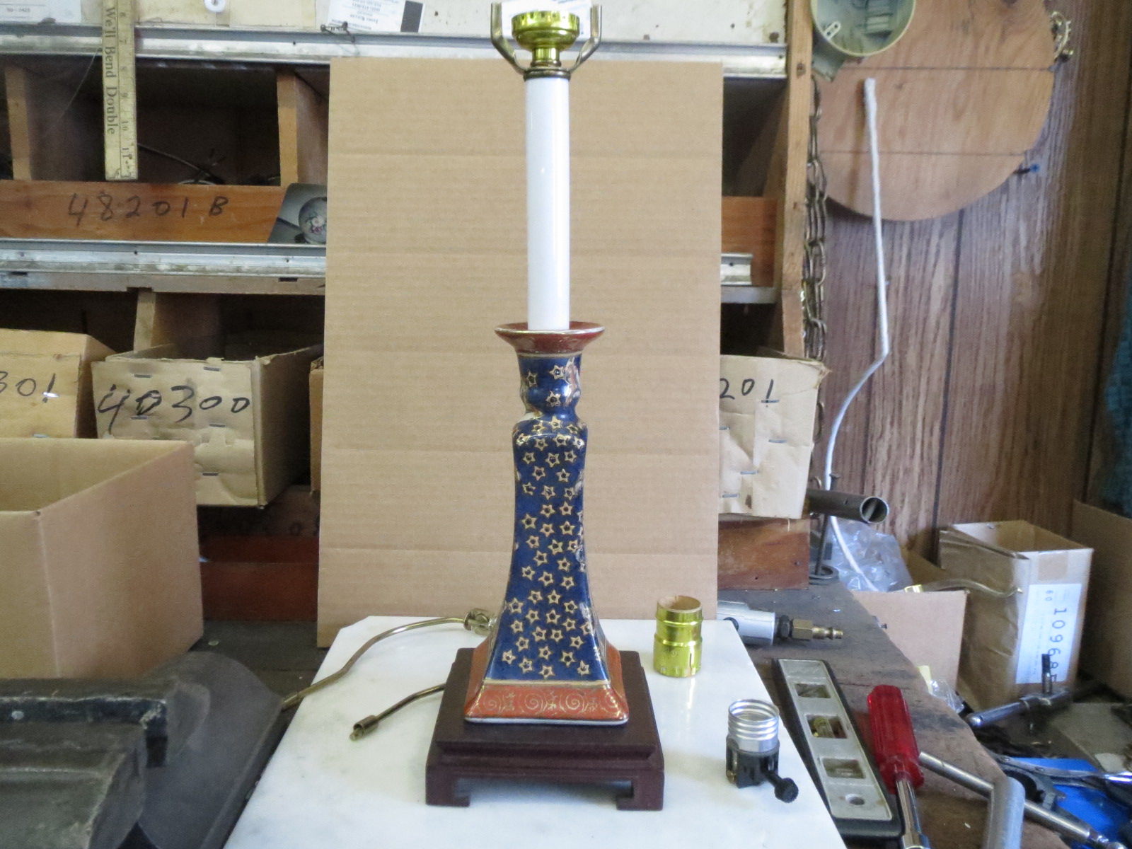 Lamp Parts and Repair | Lamp Doctor: Table Lamp With Busted Plastic ...