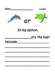 Dr. Clements' Kindergarten : Opinion Writing (FREEBIE included)