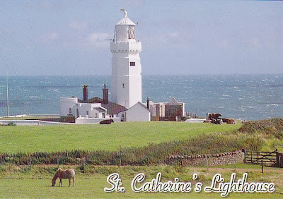 Lighthouses on Post Cards: St. Catherine's Lighthouse, Isle of Wight, U. K.
