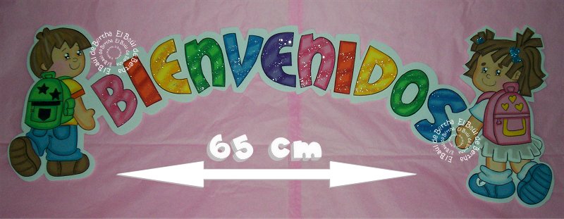 EL BAÚL DE BERTHA - MANUALIDADES: Letrero Escolar "Bienvenidos" con Niños