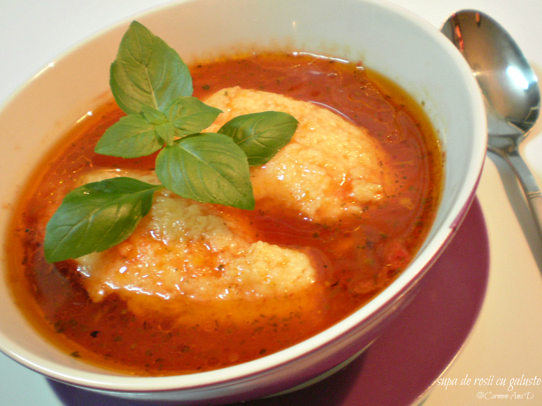 savoarea bucatelor: Supa de rosii cu galuste